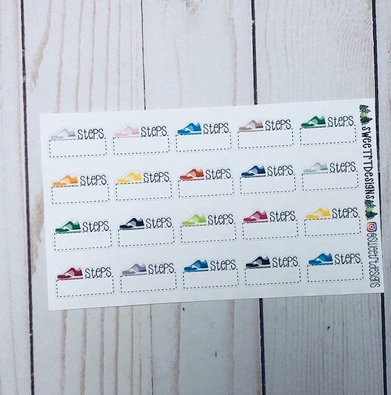 Functional Step Tracking Stickers for Planners | Etsy