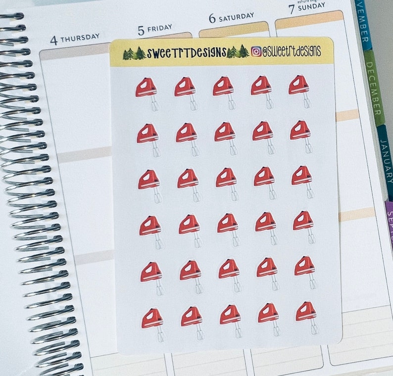 Hand Mixer Planner Stickers - Etsy