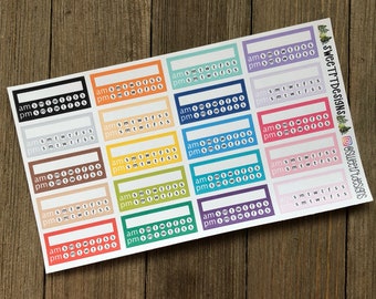 42 Cute AM/PM Medicine Tracker/medicine/pills/reminder Planner Stickers ...