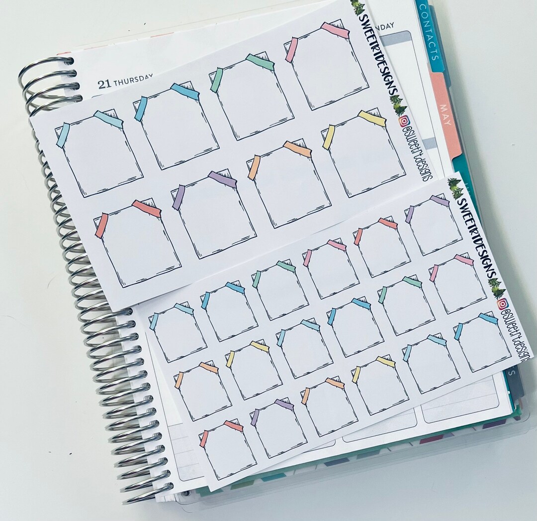 Functional Pastel Notes White Background Planner Stickers - Etsy