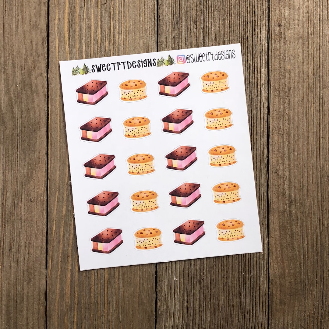 Functional Ice Cream Sandwich Stickers - Etsy