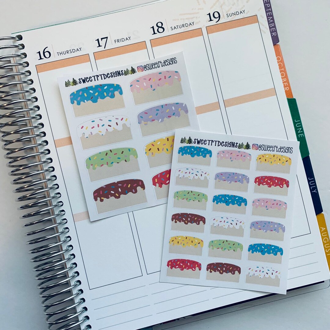 Functional Birthday Cake Lable Stickers, Standard or Mini Size - Etsy