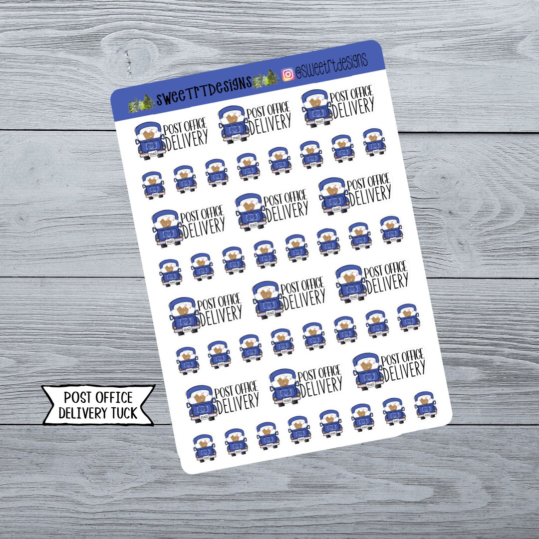 Red, White, and Blue Delivery Truck Planner Stickers - Etsy