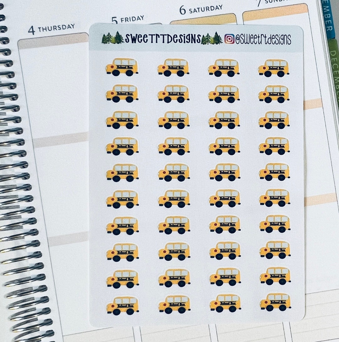 School Bus Planner Stickers - Etsy