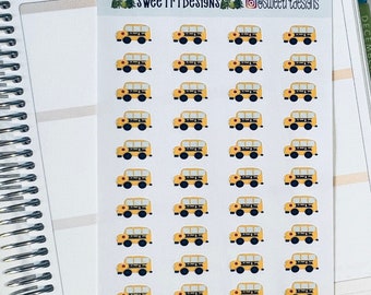 School Bus Planner Stickers - Etsy