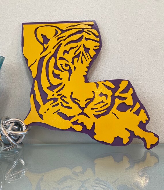 LSU Wall Decor Geaux LSU Tigers Dorm Room Decor College - Etsy