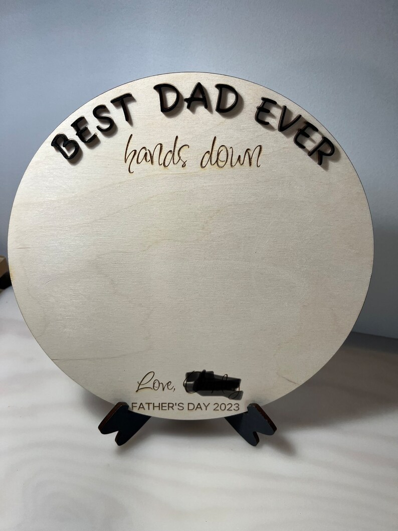 Best Dad Hands Down, Father’s Day Gift, Kids Handprint Gift ...