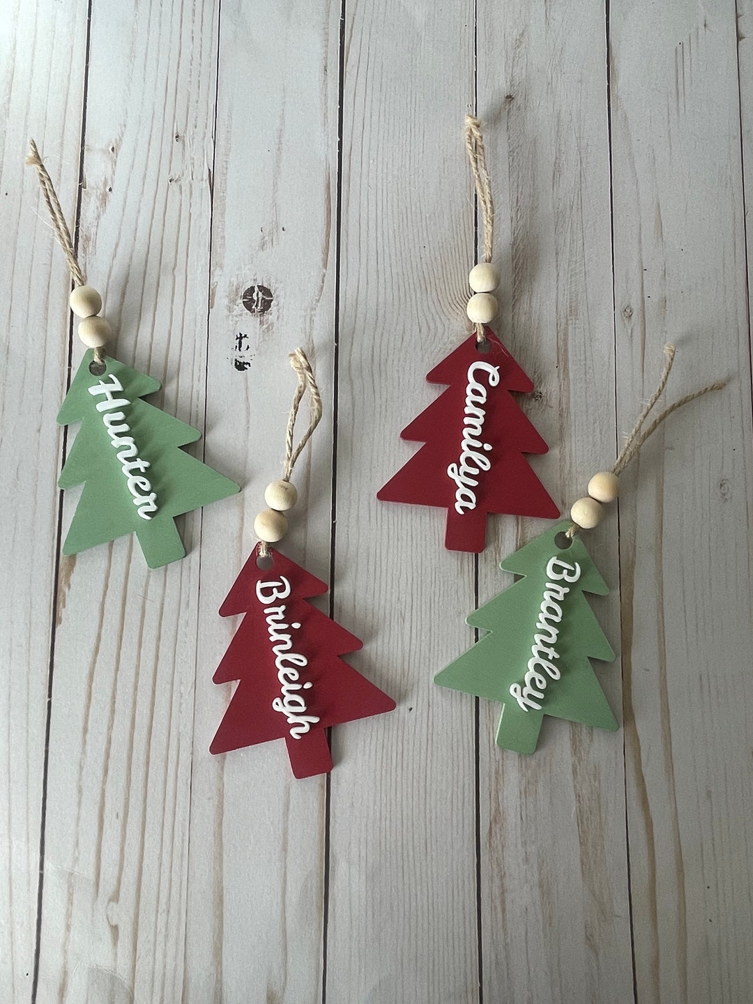 Christmas Tree Name Tag, Stocking Name Tag, Personalized Name Tag, Name ...