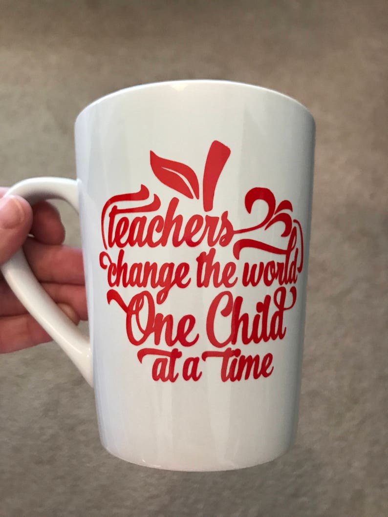 Teacher Vinyl Decal Apple Decal Teachers Change the World - Etsy