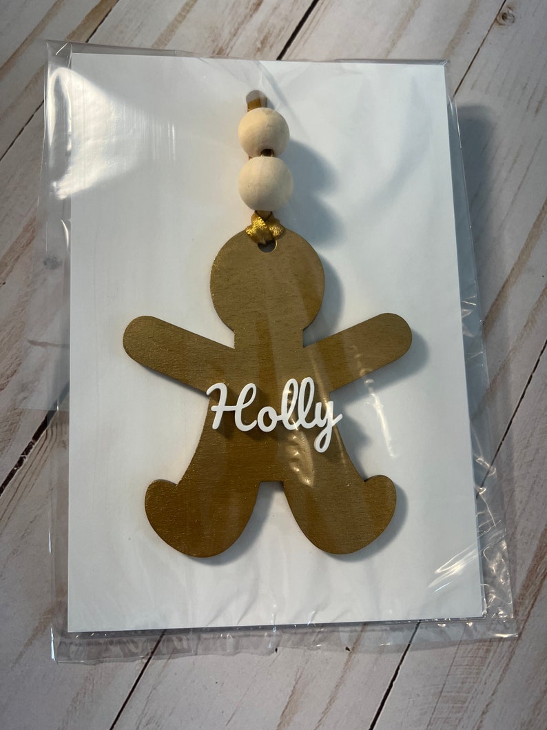 Stocking Name Tags Name Tags for Stockings Gingerbread Man - Etsy