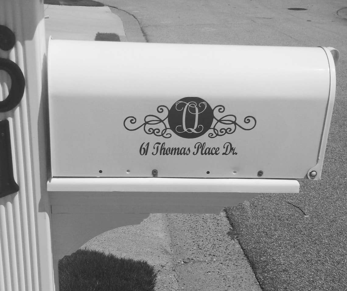 Personalized Mailbox Decal, Monogram Mailbox Decal, Mailbox Decal - Etsy