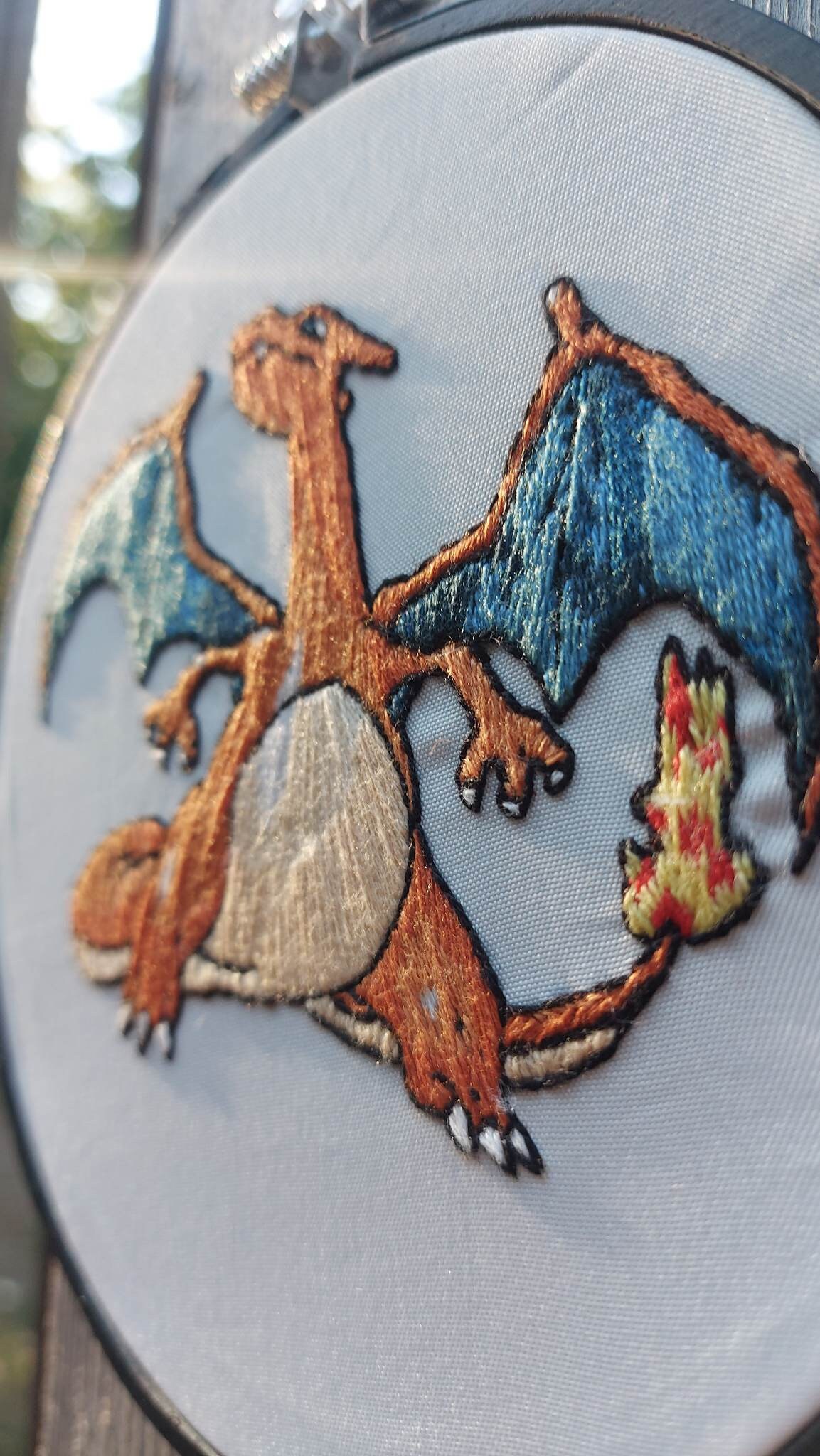 Charizard Embroidery Hoop, Finished - Etsy