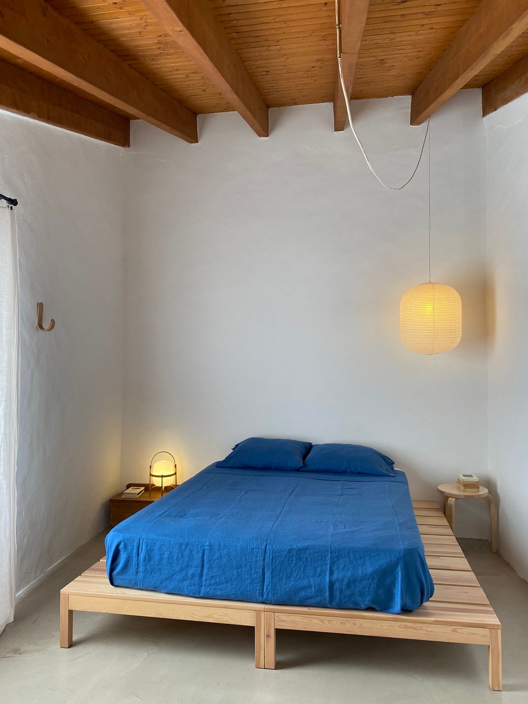 Mediterannean. 4-piece Linen Bedding Set full. Linen Duvet Cover, 2 ...