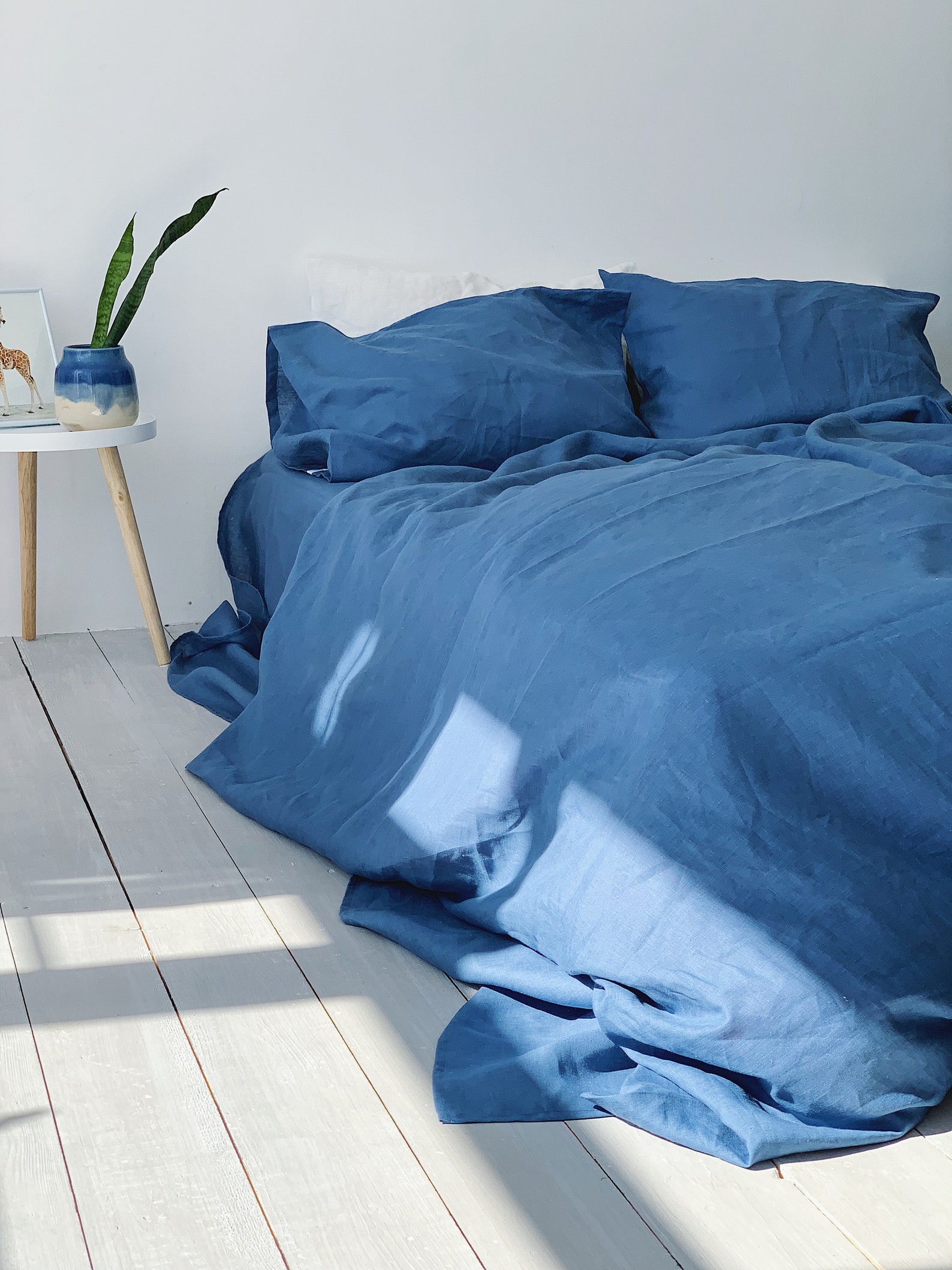 Mediterranean. 3-piece Linen Bedding Set. Linen Duvet Cover | Etsy