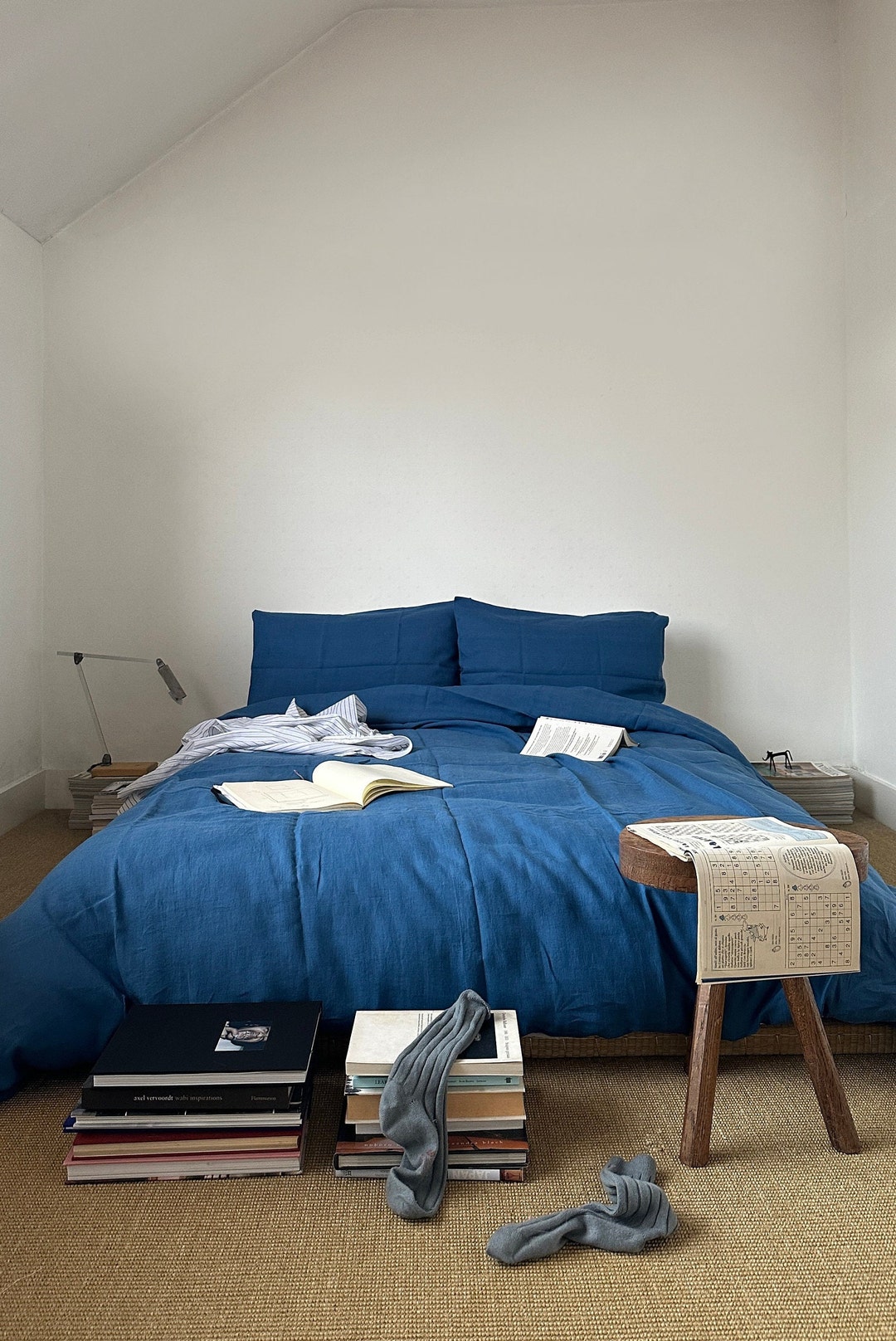 Mediterranean. 3-piece Linen Bedding Set. Linen Duvet Cover - Etsy