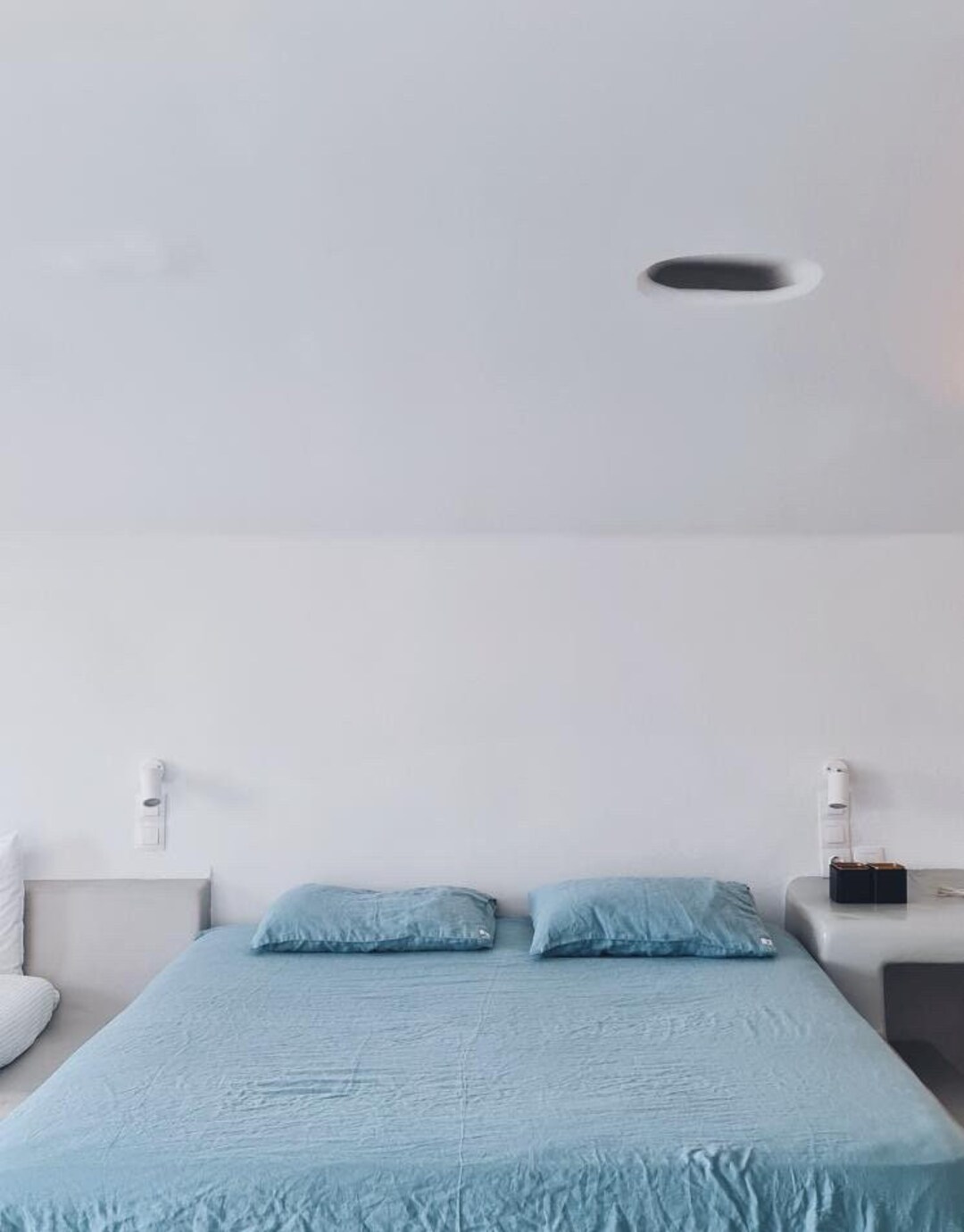 Teal Waves. 4-piece Linen Bedding Set. Linen Duvet Cover, 2 Pillowcases ...