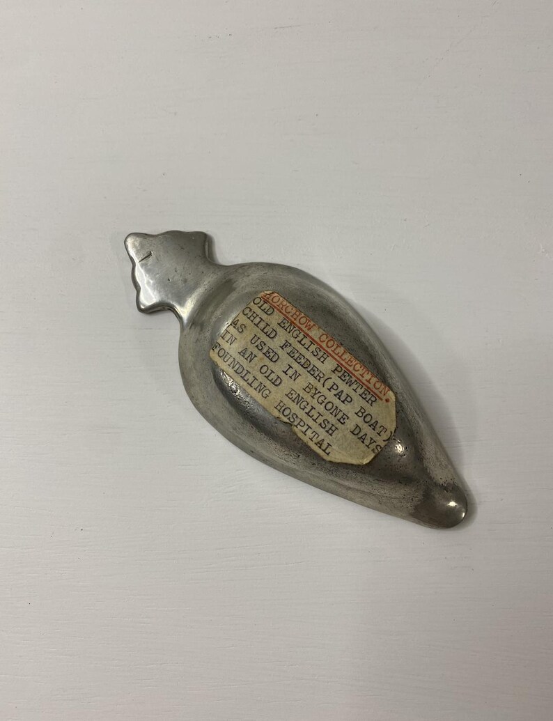 Antique Horchow Collection Old English Pewter Child Feeder (pap Boat ...