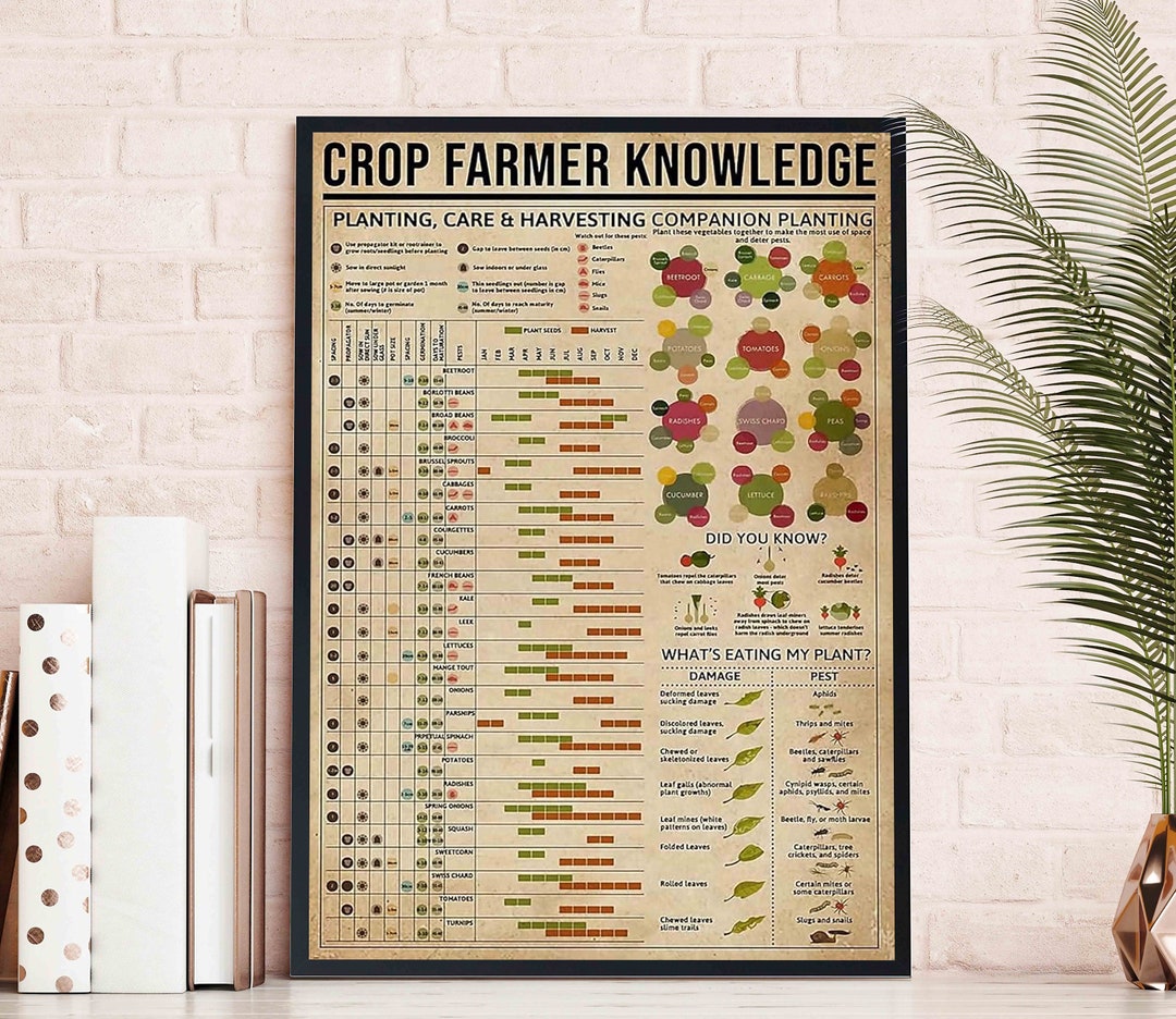 Crop Farmer Knowledge Poster, Crop Farmer Poster, Crop Farmer Wall Art ...