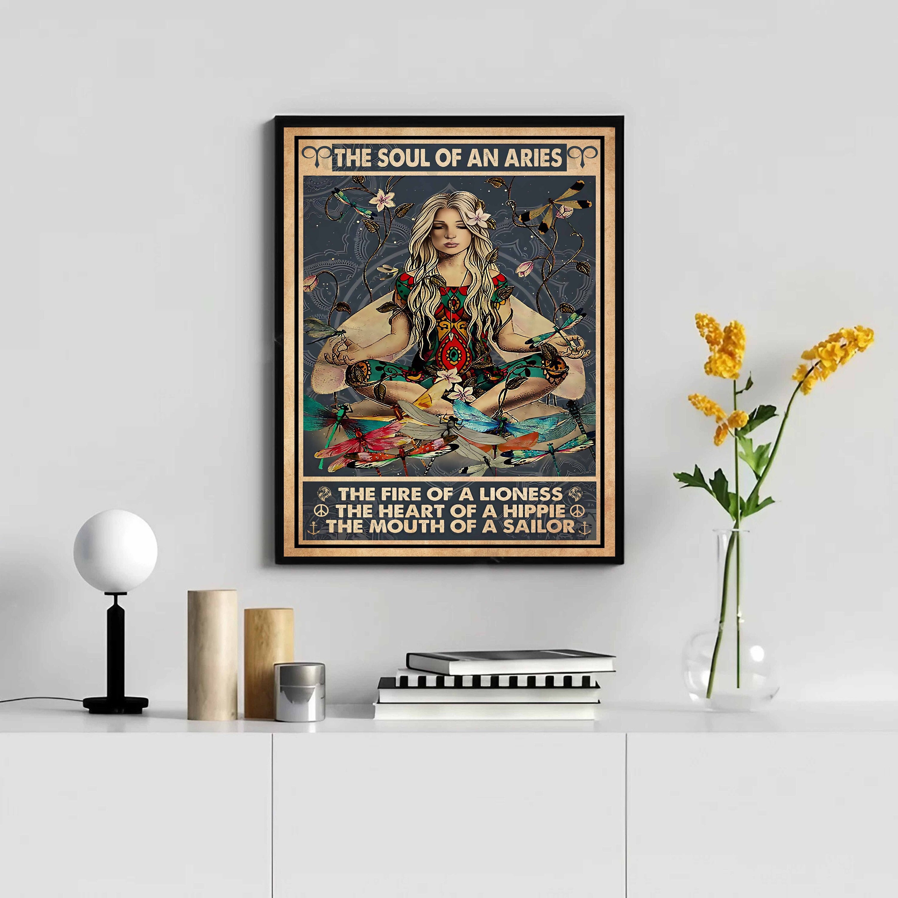 The Soul of an Aries Vintage Poster, Aries Wall Decor, Aries Zodiac ...