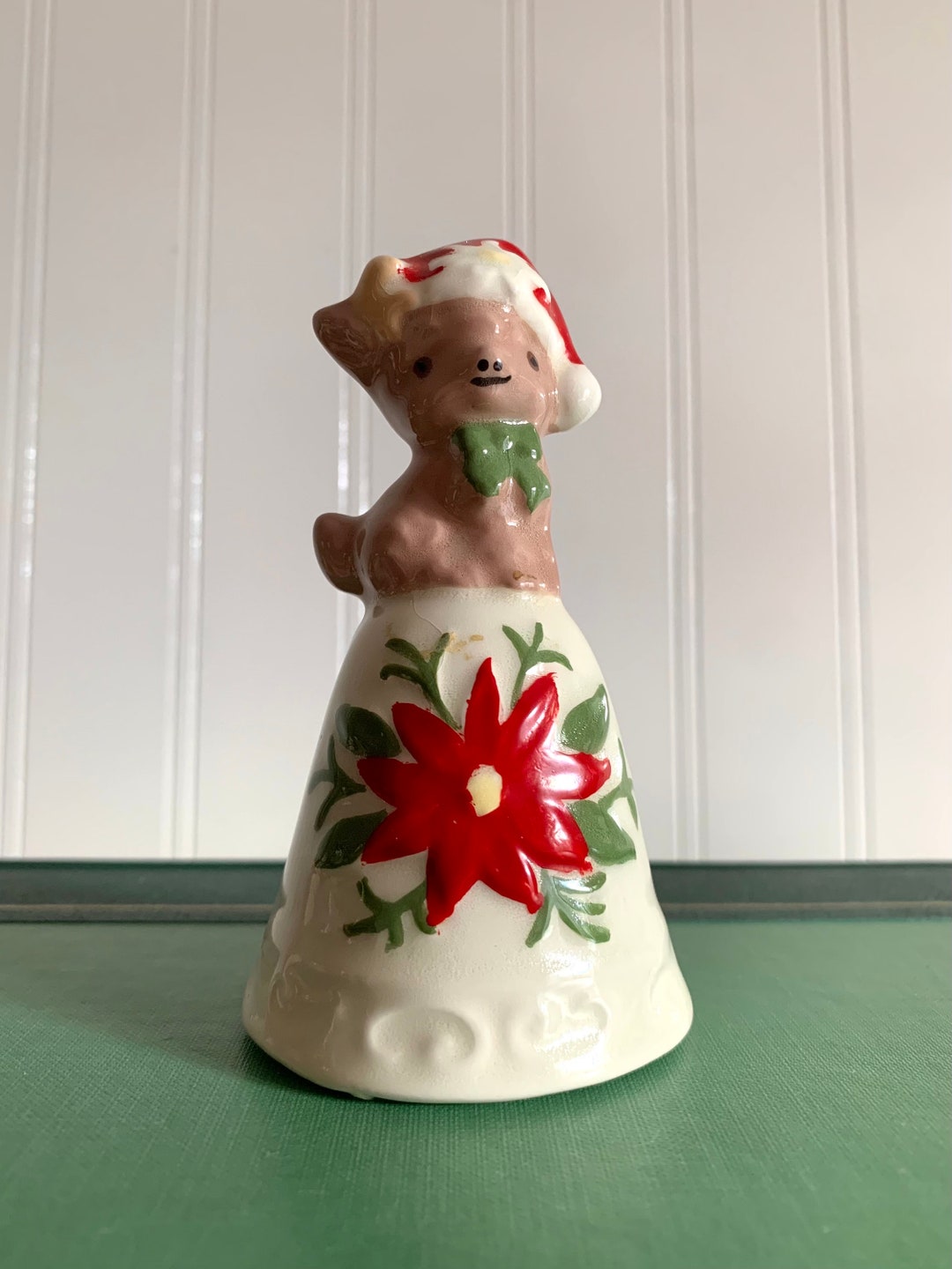 Vintage Christmas Reindeer Bell - Etsy