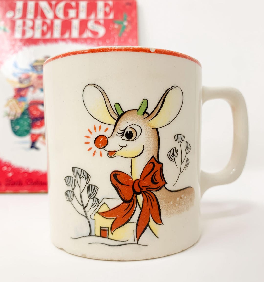 Vintage Rudolph the Red-nosed Reindeer Mug- 1940s/50s - Etsy