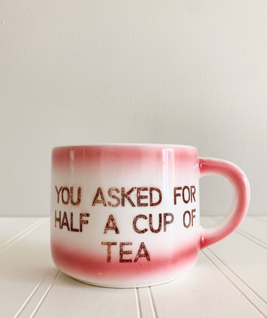 Vintage Half Cup of Tea Mug - Etsy