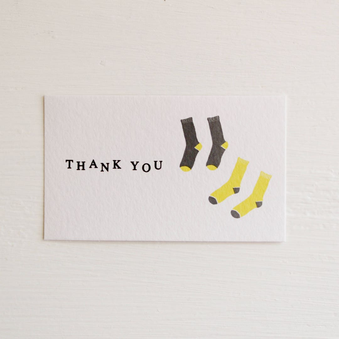 Mini Thank You Note, Knitting Thank You Note, Mini Greeting Card, Mini ...