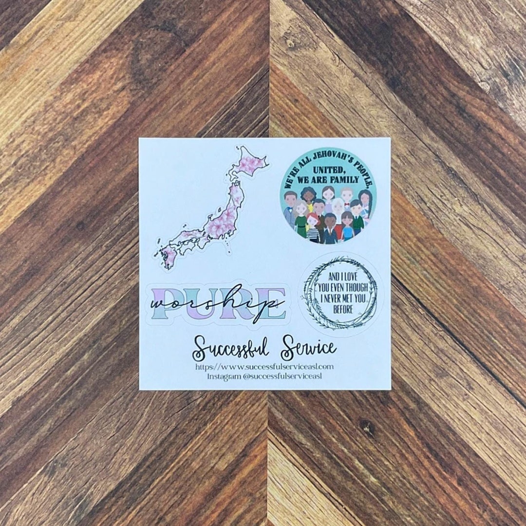 JW Special Convention 2025 Kobe Yokohama Japan Pure Worship Sticker Sheet Convention Gift - Etsy