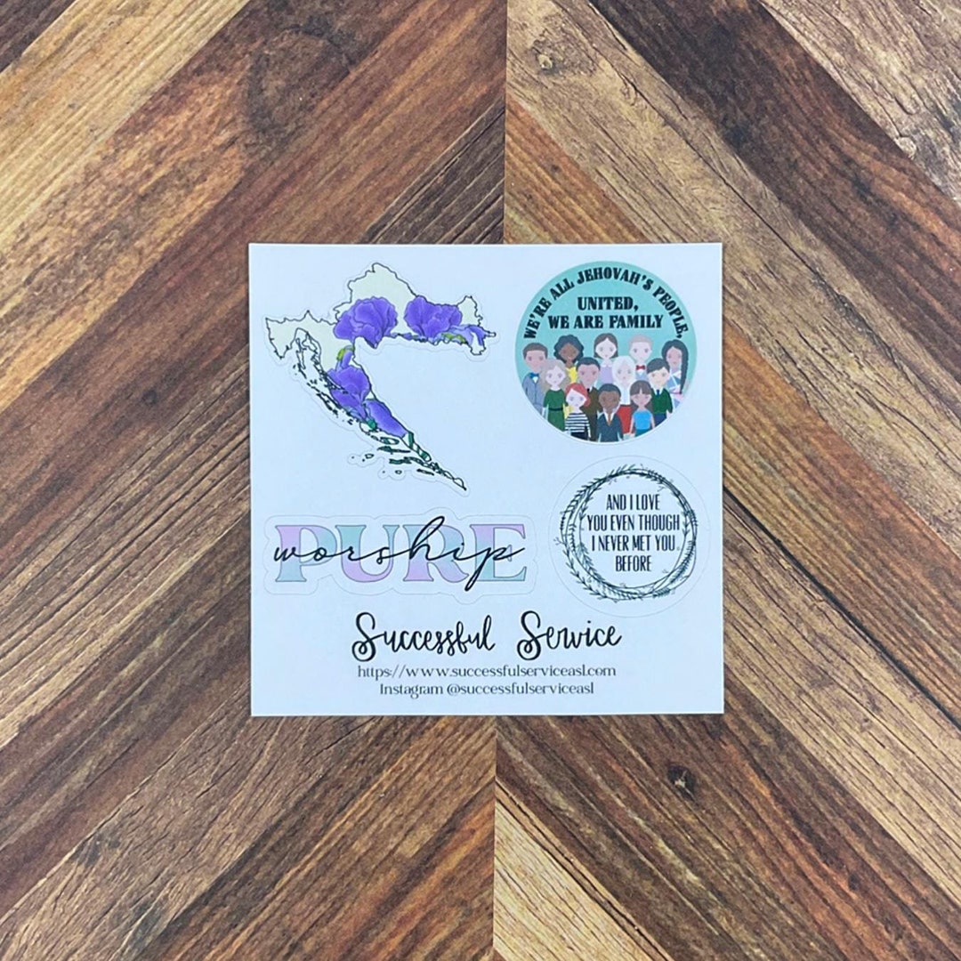 JW Special Convention 2025 Zagreb Croatia Pure Worship Sticker Sheet ...