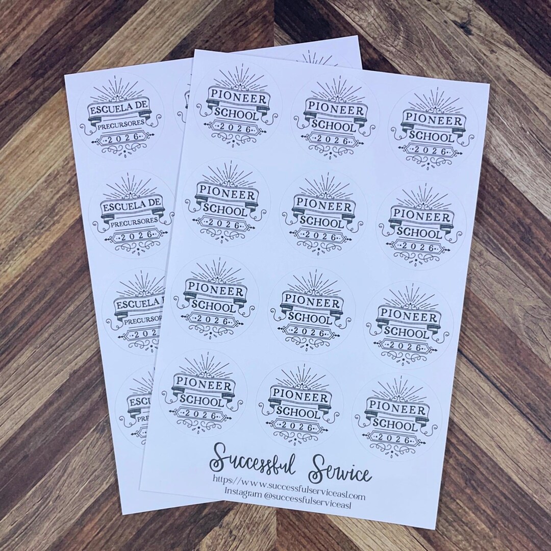 JW Pioneer School 2026 Sticker Sheet - Etsy
