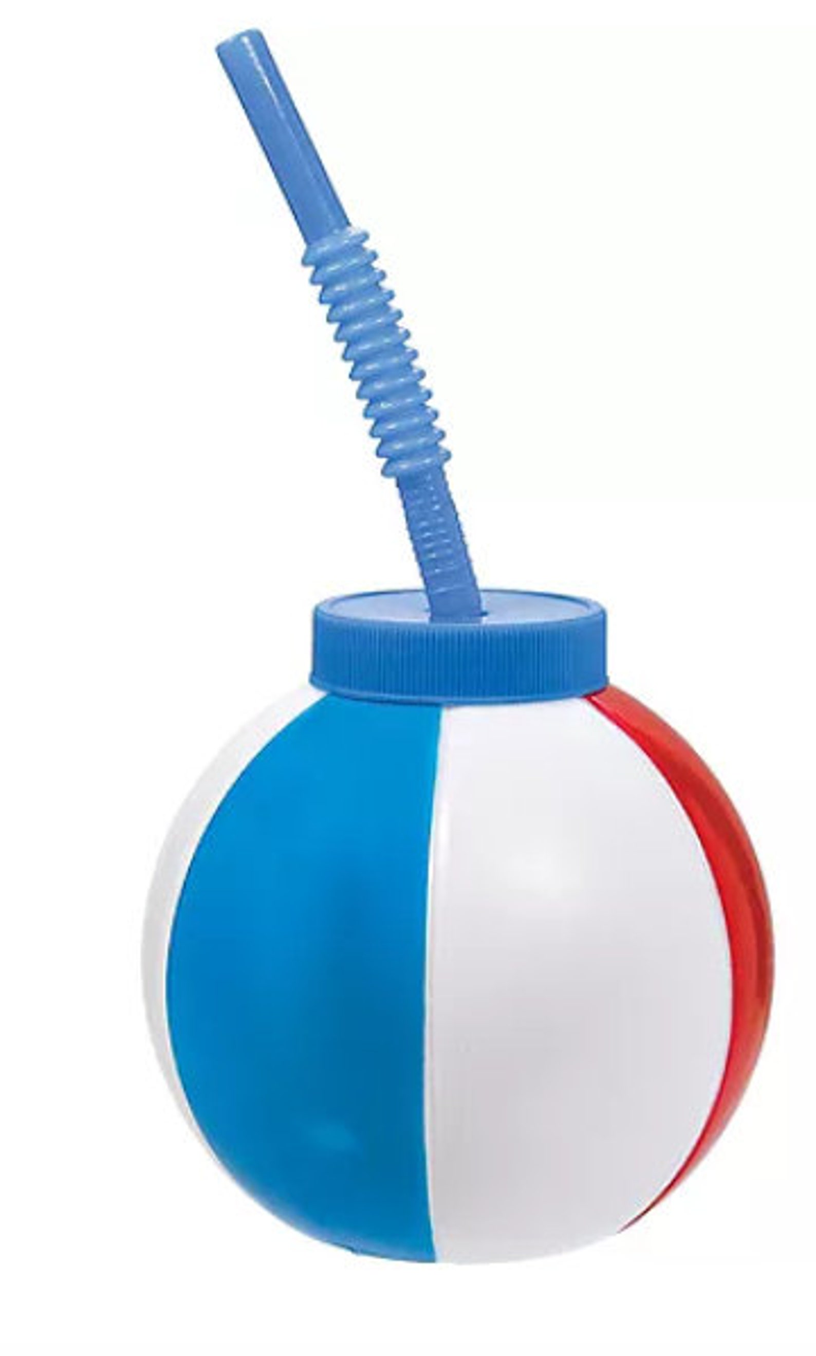 19.5oz Beach Ball Party Cup With Straw Luau Beach Party Kids - Etsy
