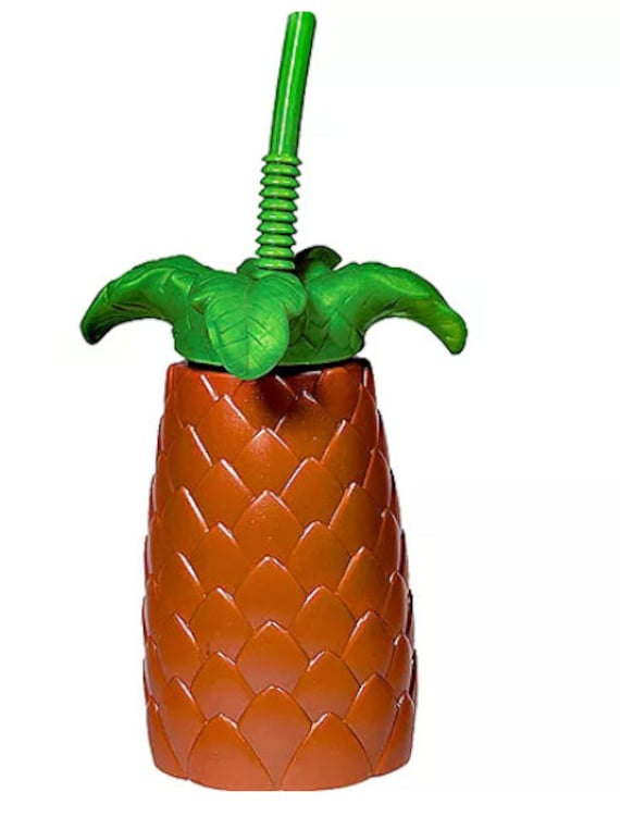 22oz Palm Tree Cup With Straw Luau Beach Party Wedding Kids - Etsy