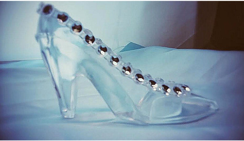 Cinderella Handmade Plastic Slipper One Bead Rhinestone Trim Princess ...