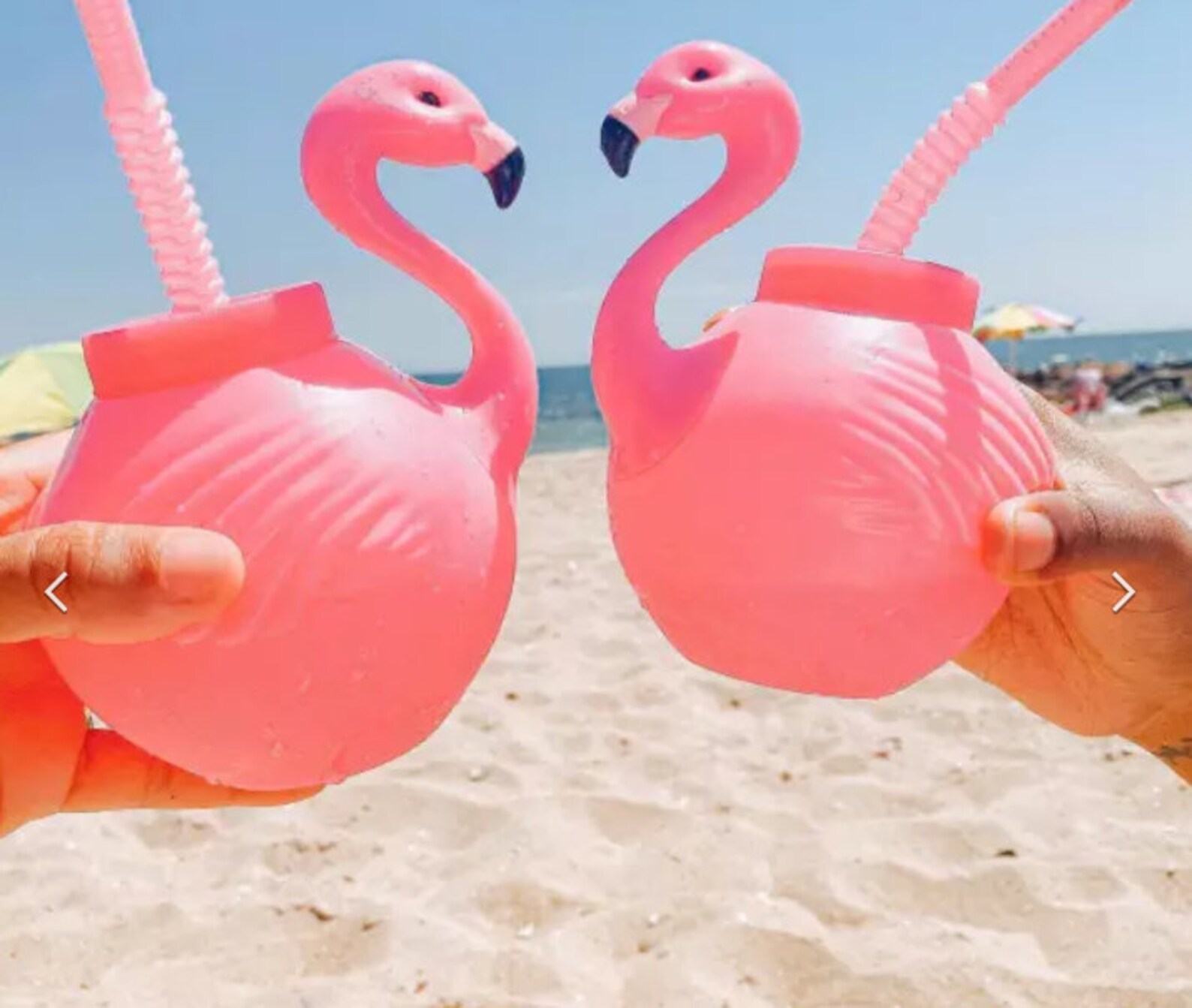 6 Pack 16oz Vibrant Pink Flamingo Cup With Straw Kids Birthday Beach ...