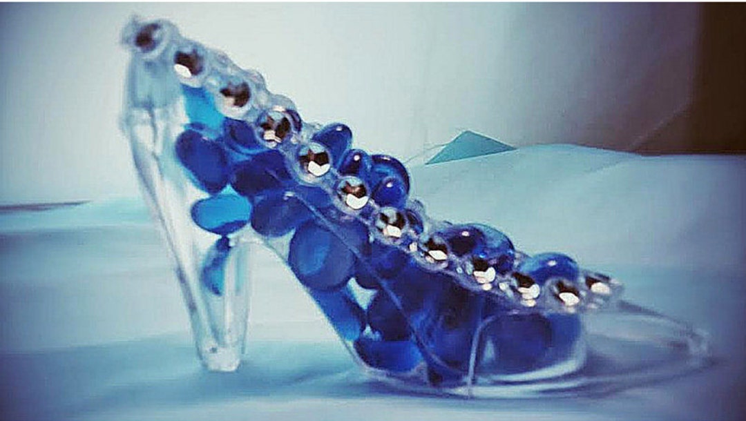 Cinderella Handmade Plastic Slipper One Bead Rhinestone Trim Princess ...