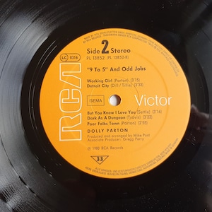 Dolly Parton Vinyl Record 9 to 5 and Odd Jobs, 1980, German Pressing - Etsy