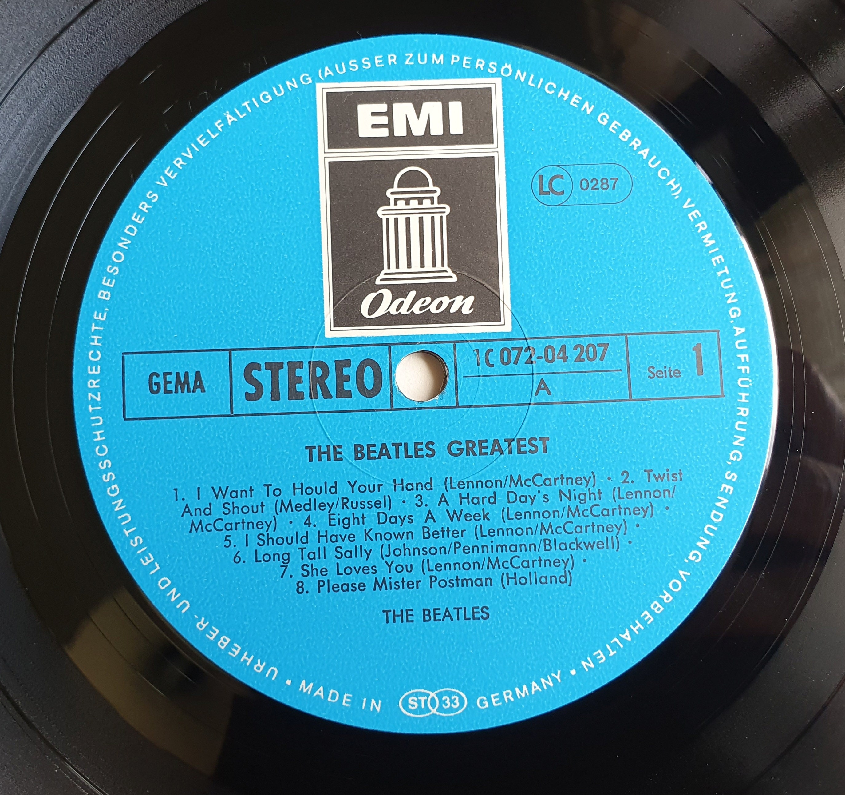 The Beatles' Greatest, 1973, German Pressing, EMI Odeon, 072-04 207 - Etsy