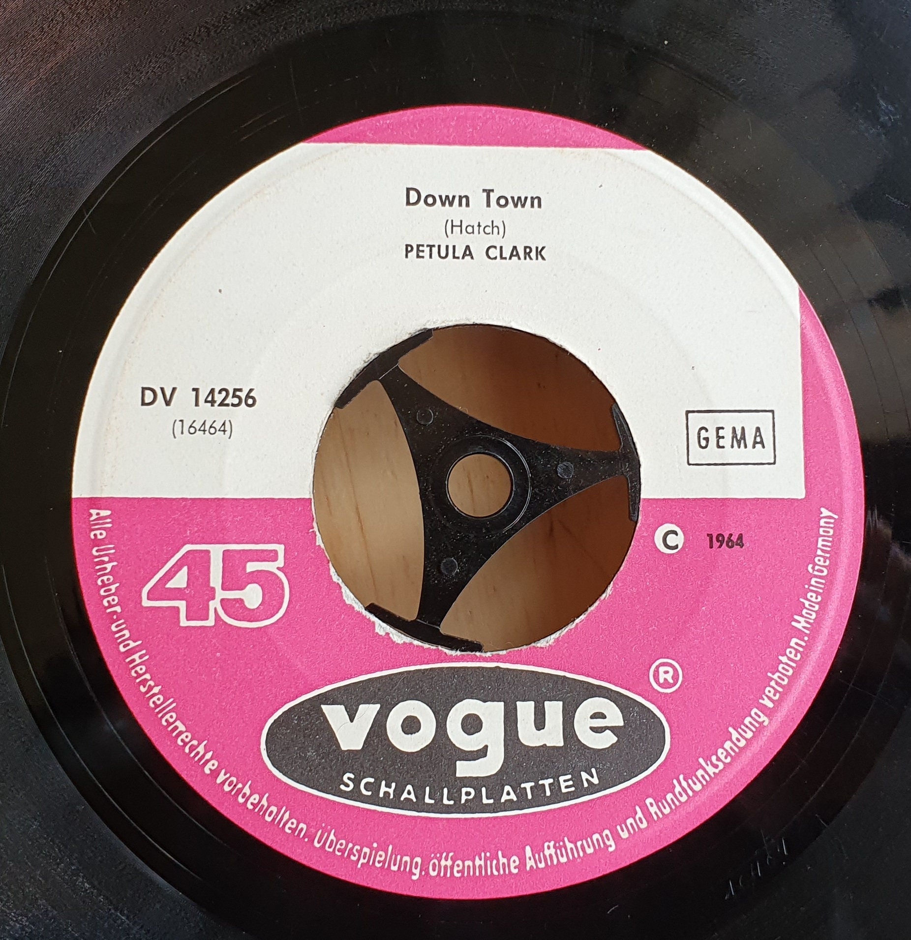 Petula Clark Original Vinyl 7 Record of Her Hit Downtown, 1964, German Pressing - Etsy