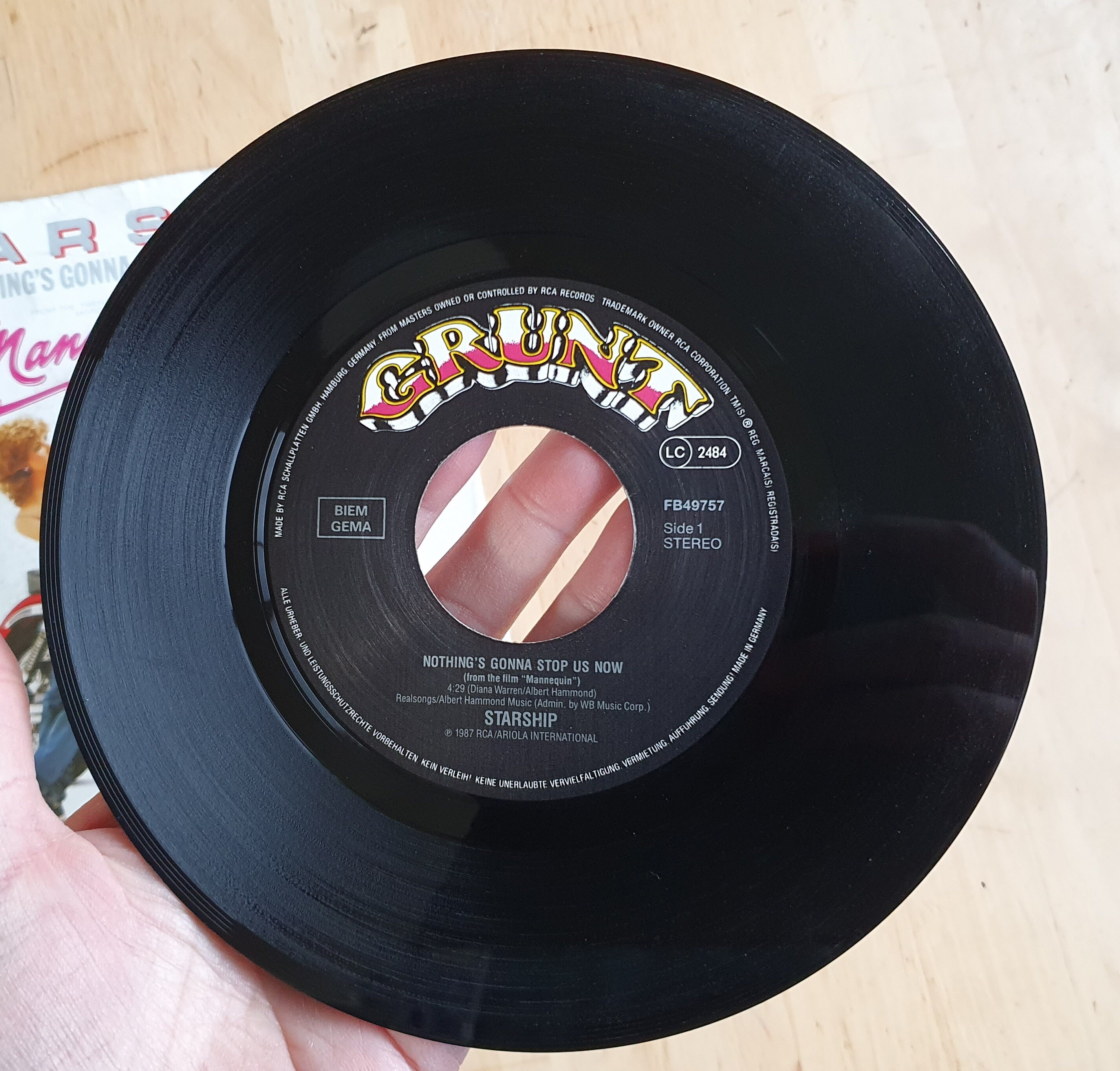 Starship Vinyl Single, Nothing's Gonna Stop Us Now soundtrack Mannequin ...