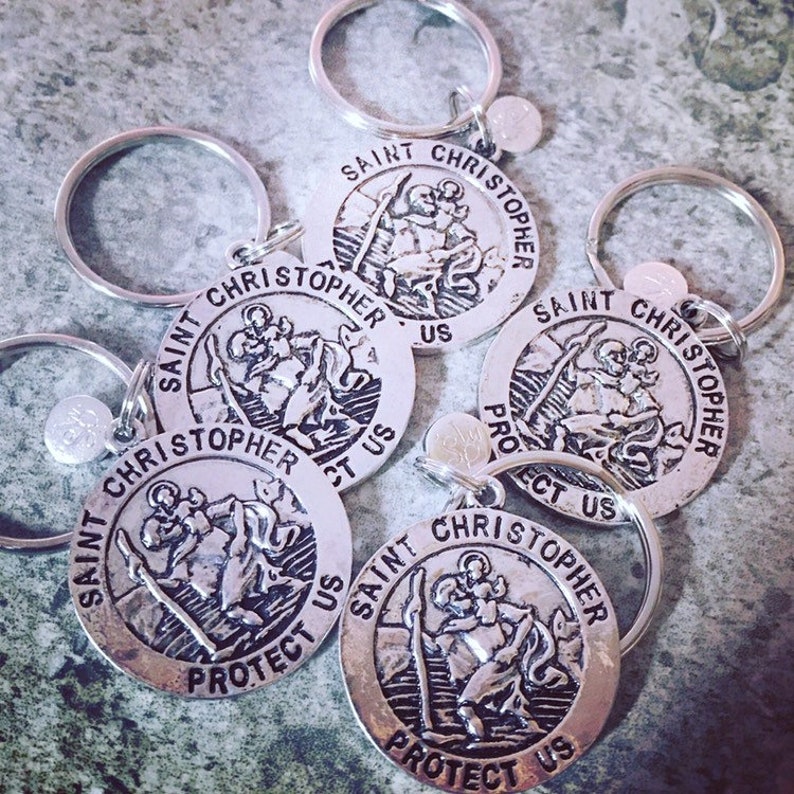 Saint Christopher Key Chain - Etsy