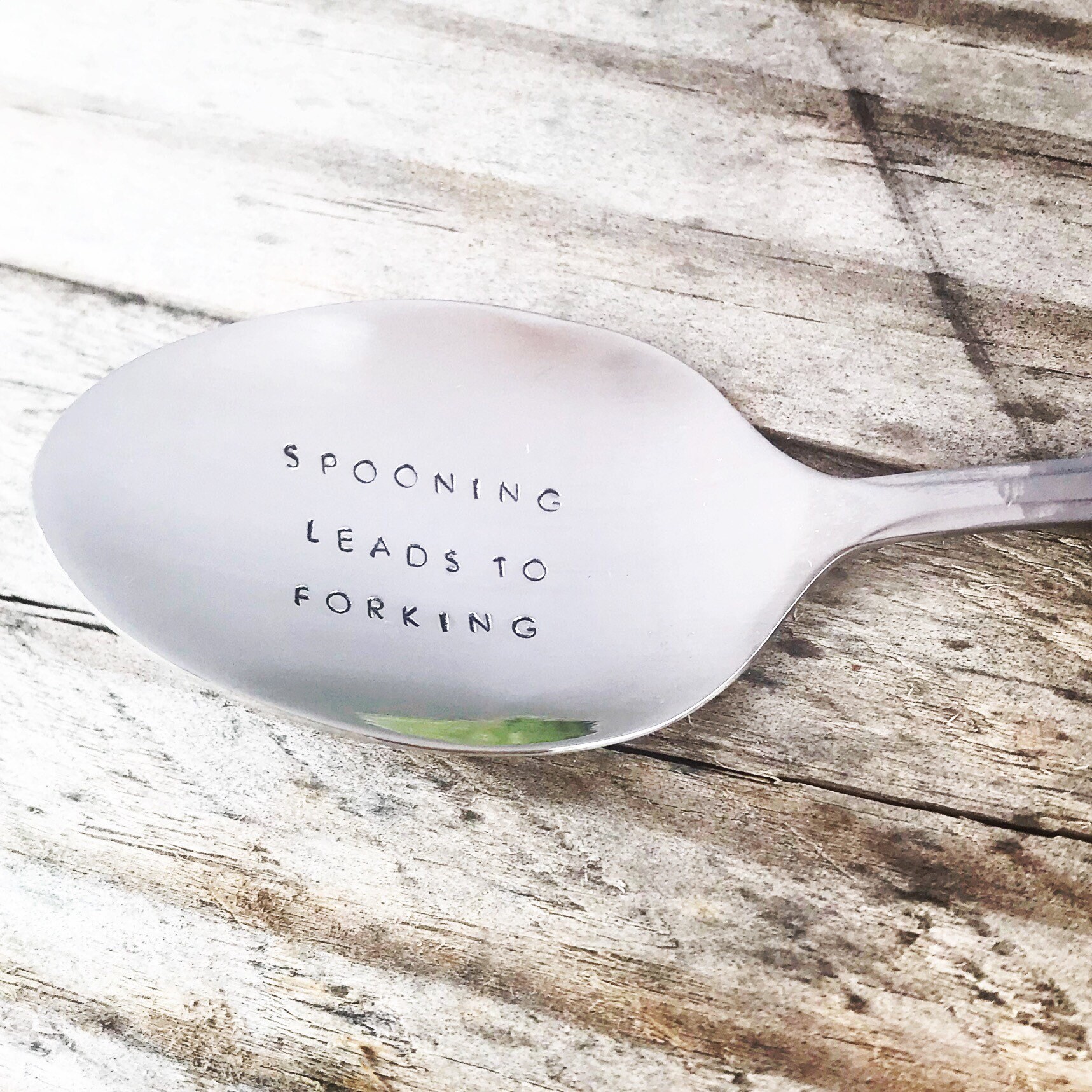 Hand Stamped Spoon / Personalized Spoon / Funny Spoons / | Etsy