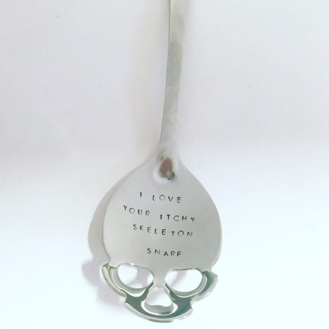 Personalized Hand Stamped Skull Spoon | Etsy