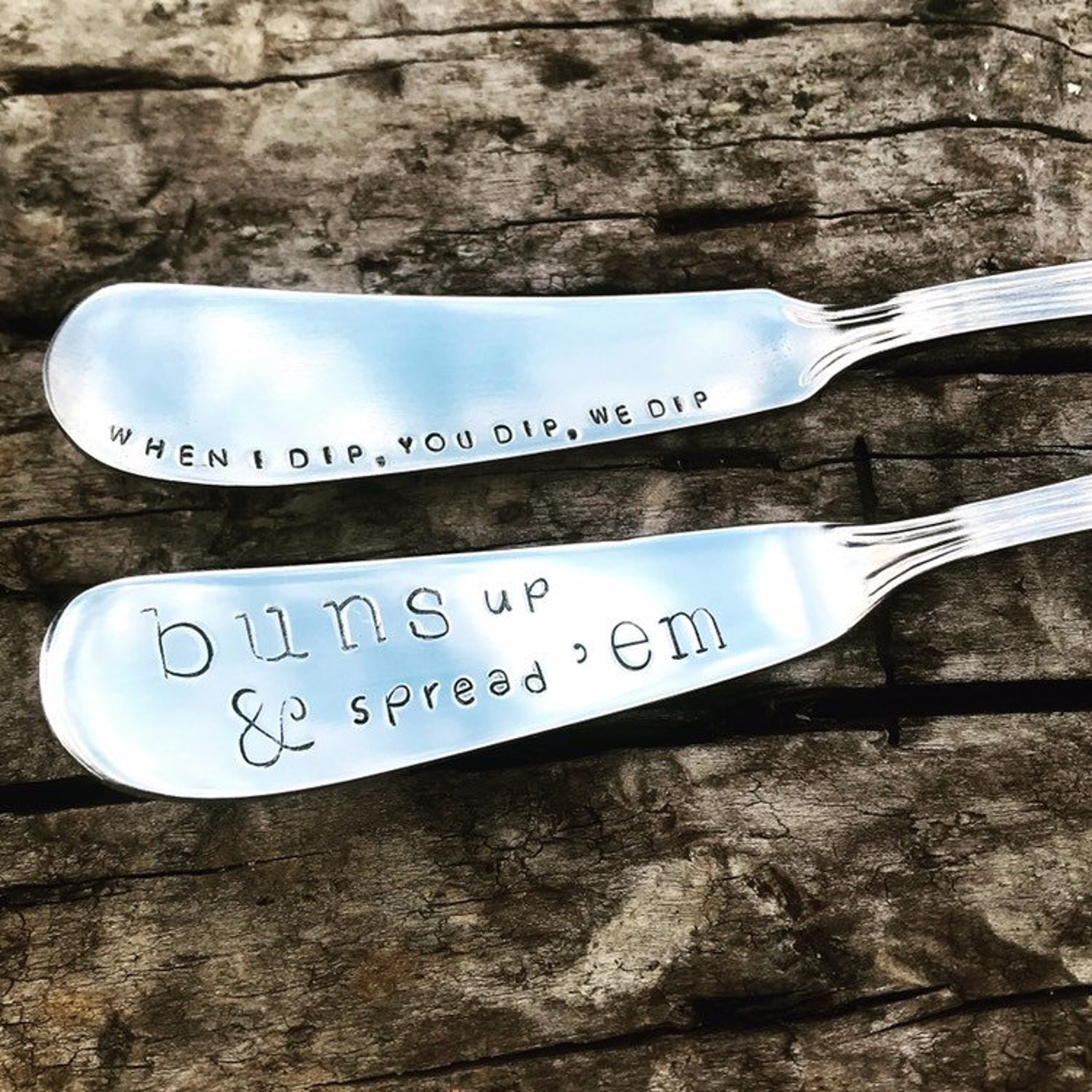 Hand Stamped Cheese Knife / Hand Stamped Knife / Hand Stamped Spreader ...