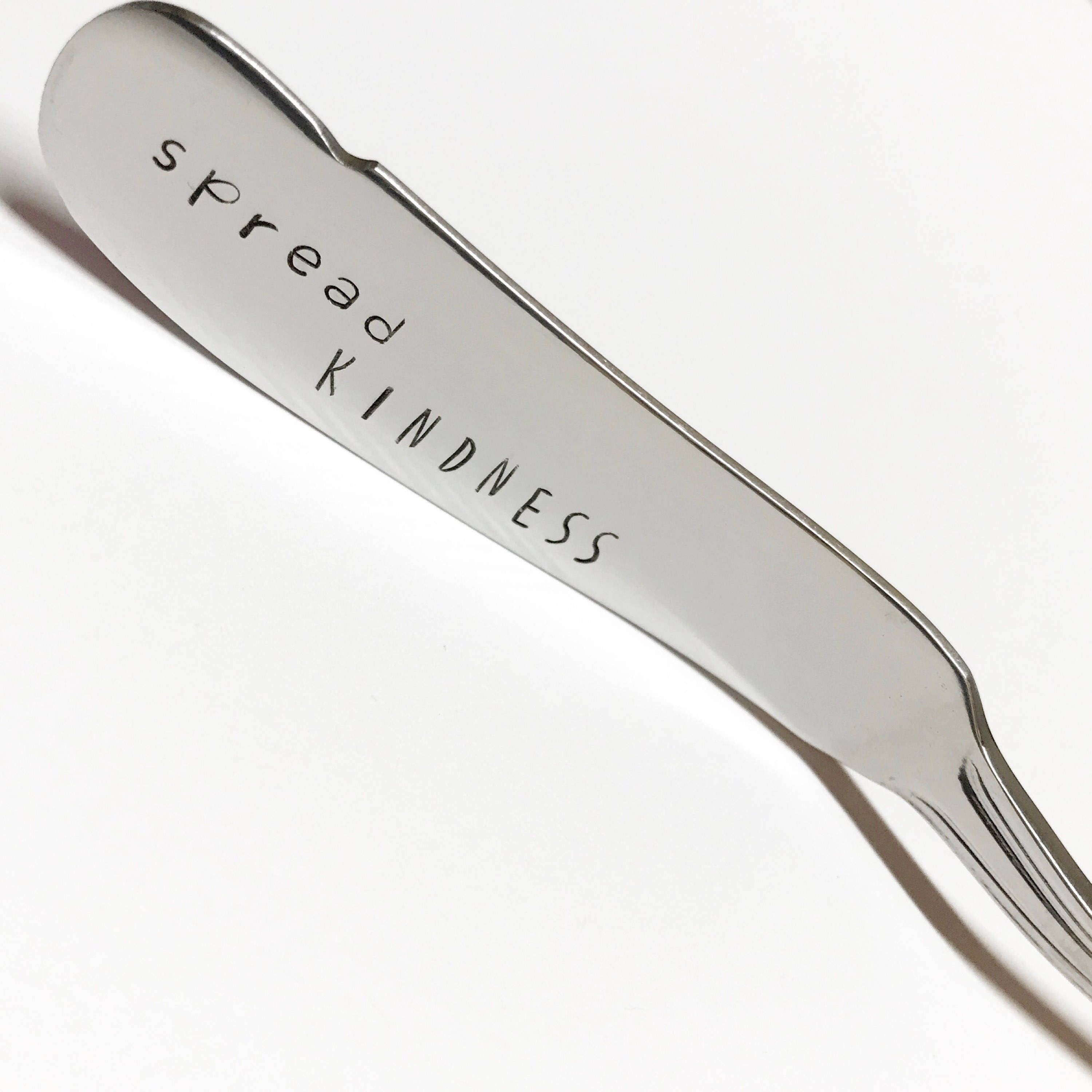 Hand Stamped Cheese Knife / Hand Stamped Knife / Hand Stamped Spreader ...