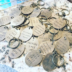 Personalized, Hand Stamped Keychains - Etsy