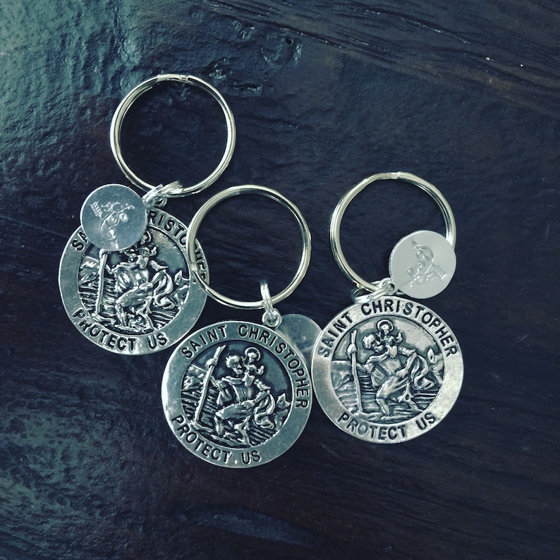 Saint Christopher Key Chain - Etsy
