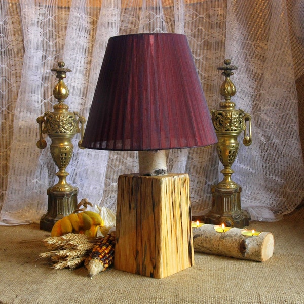 Birch Table Lamp - Etsy