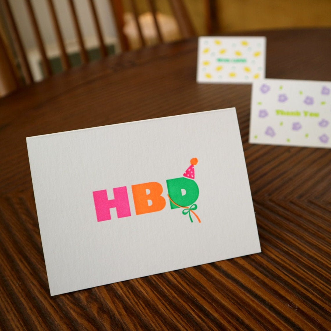 Buy HBD Happy Birthday Letterpress Card Online in India - Etsy