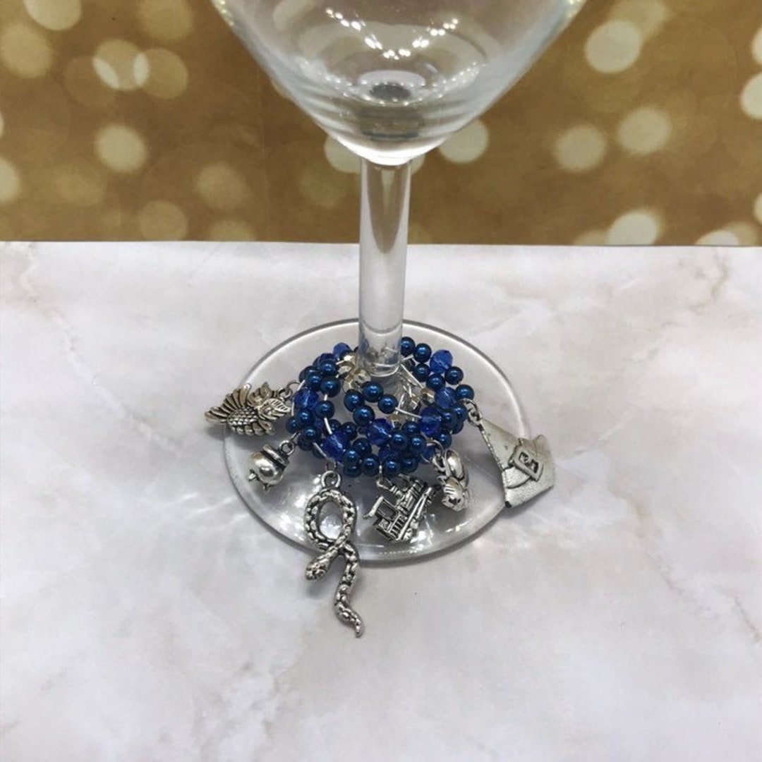 Witch, Wizard, Wizard Decor, Magic Themed Wine Glass Charms, Set of 6 ...