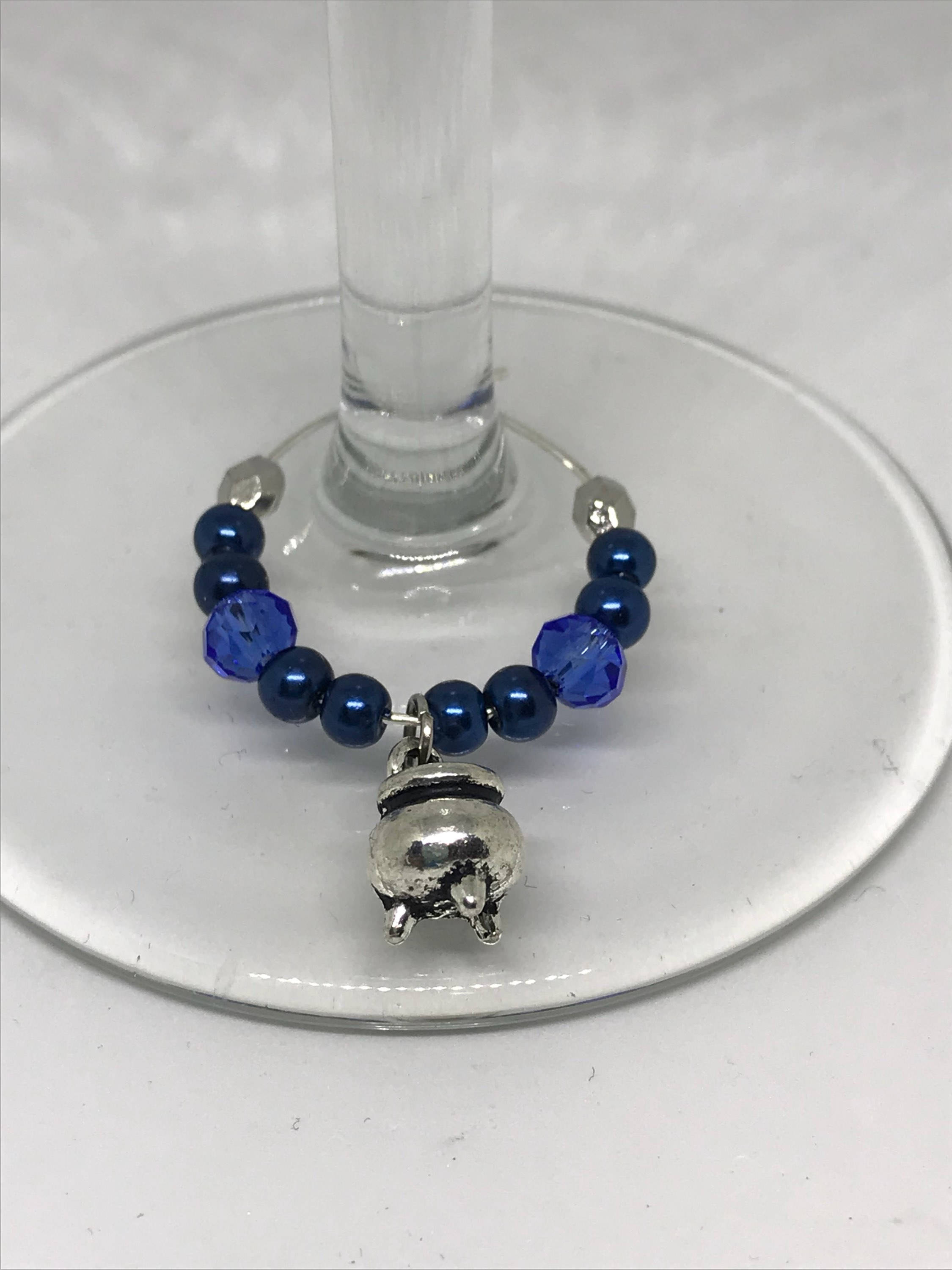 Witch Wizard Wizard Decor Magic Themed Wine Glass Charms - Etsy